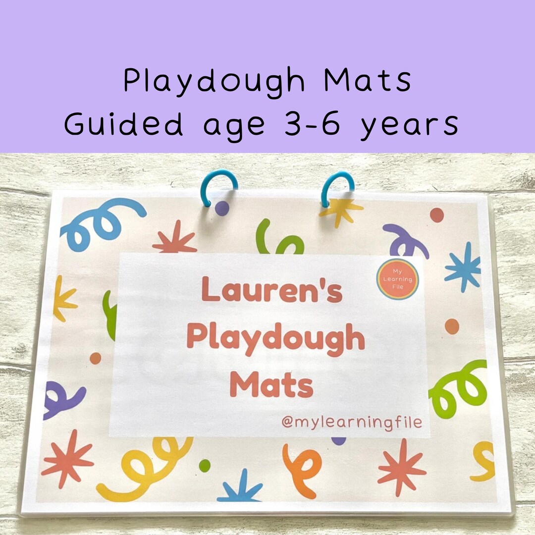 Playdough Mats Children's Busy Book, Personalised Learning File ...