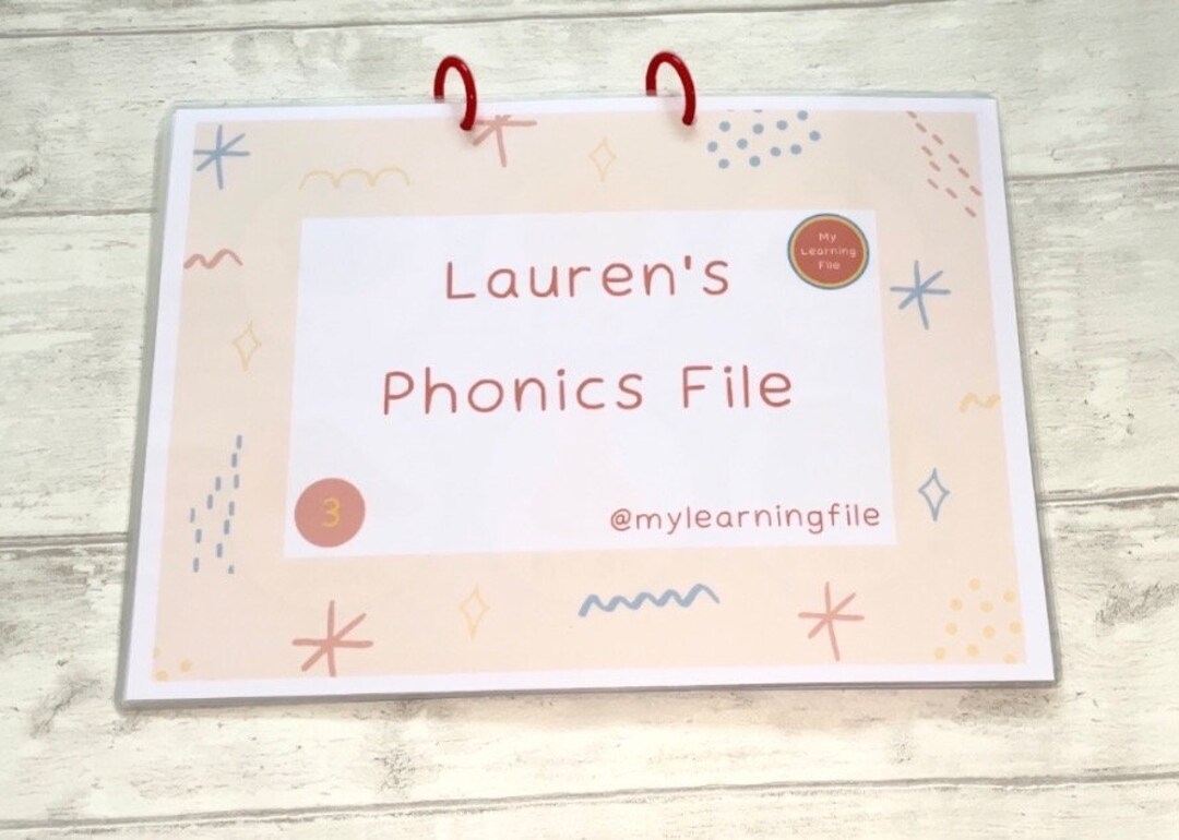 Phonics Set 3 Children's Busy Book, Personalised Learning File ...