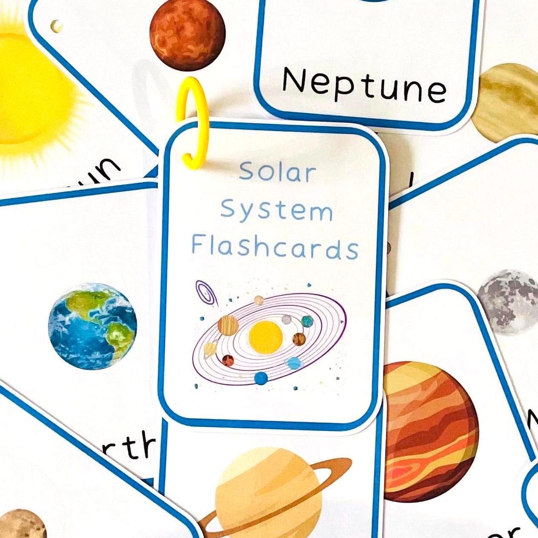 Solar System Flashcards, Children's Space, Planets, Science Learning ...