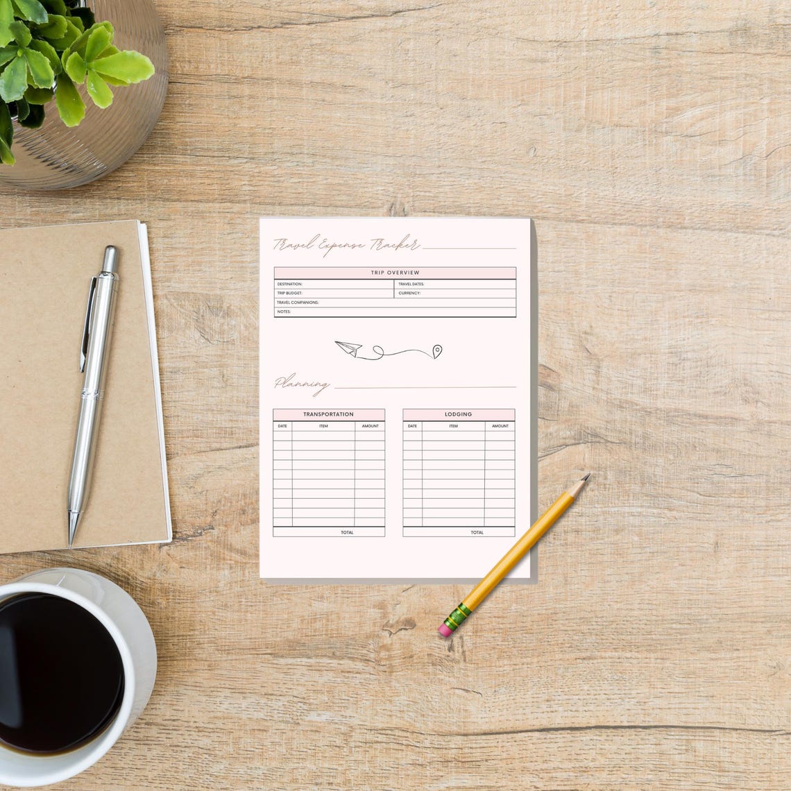Travel Expense Tracker Printable | Vacation Budget Planner | Trip Cost ...