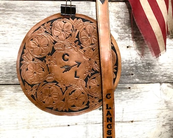 Custom Tooled Leather Rope Can - Etsy