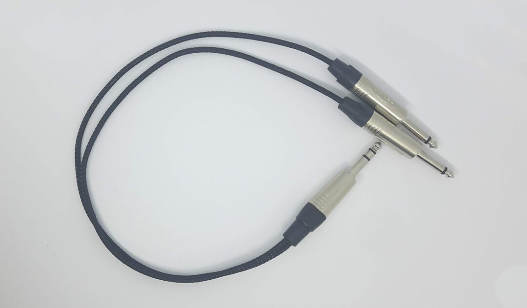 TRS to 2 X TS Y-splitter Audio Unbalanced Cable (braided) - Etsy
