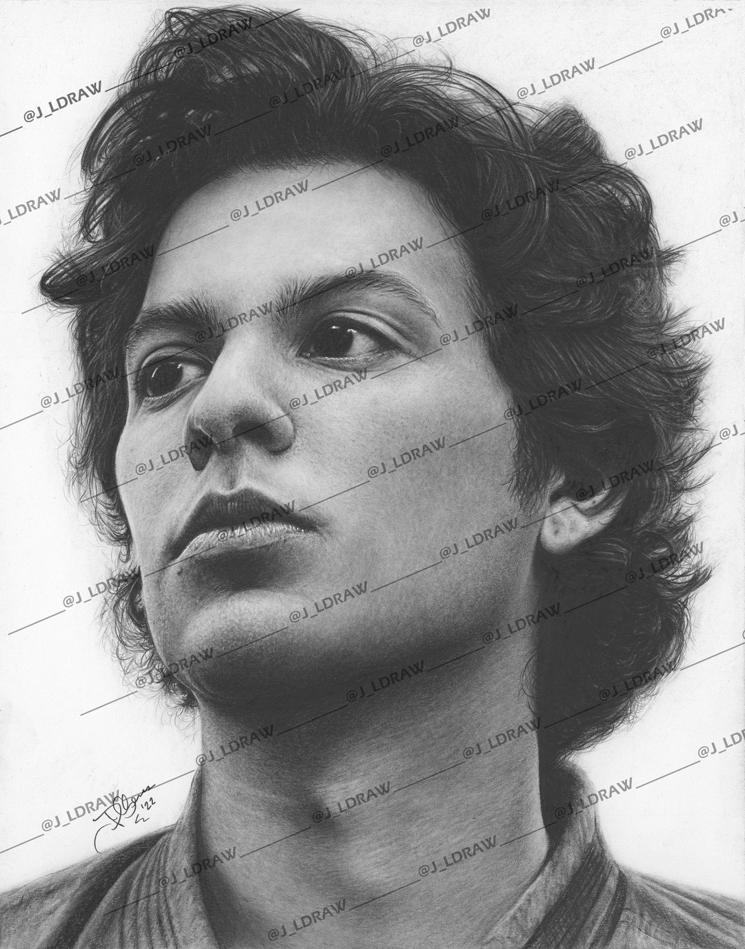 Portrait of Miguel Diaz Cobra Kai Xolo Maridueña - Etsy