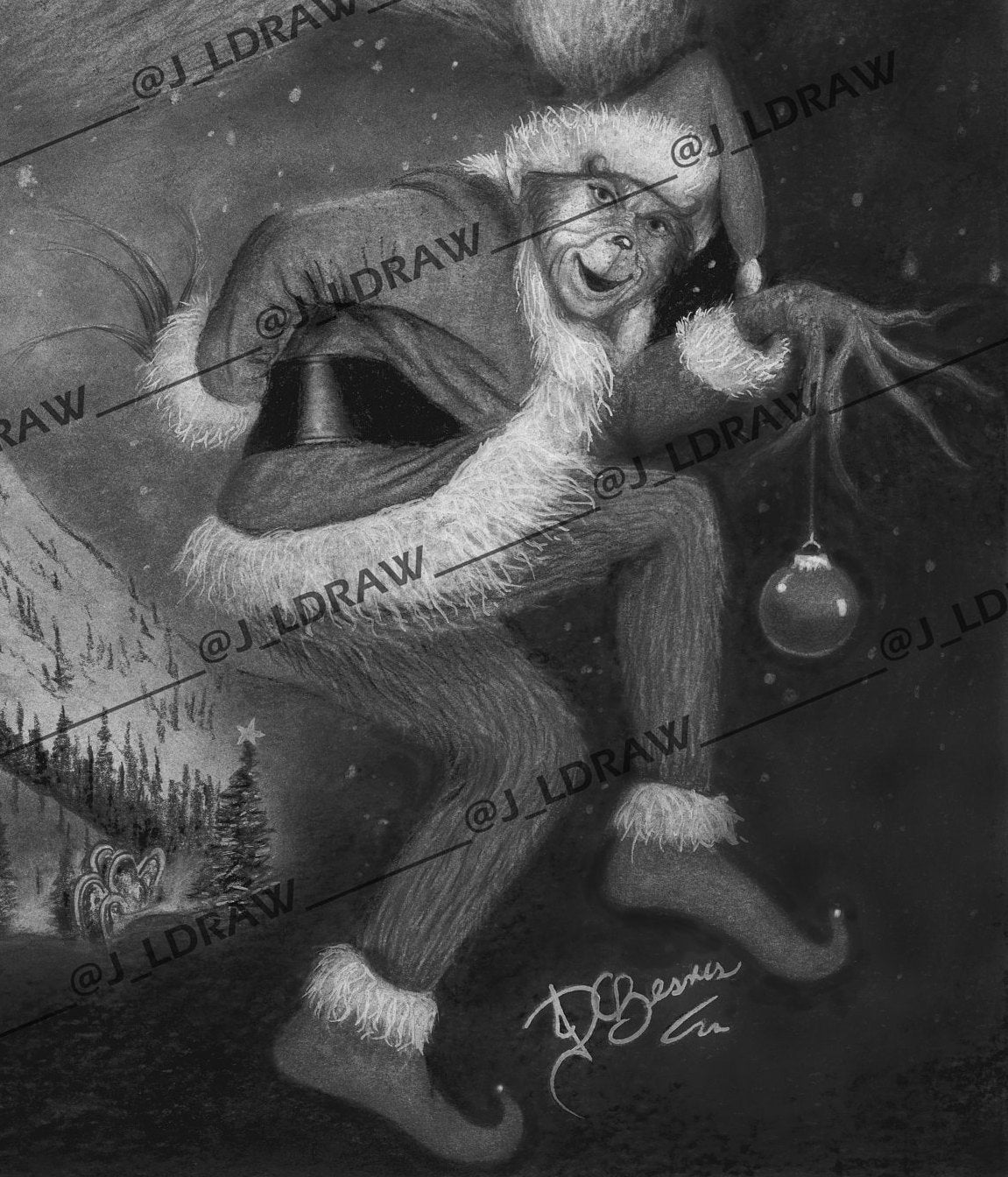 Portrait of the Grinch Dr. Seuss: the Grinch Who Wanted to Ruin ...