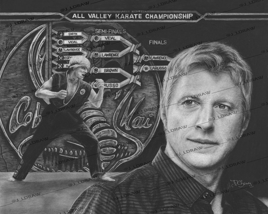 Portrait of Johnny Lawrence - Karate Kid and Cobra Kai - William Zabka ...