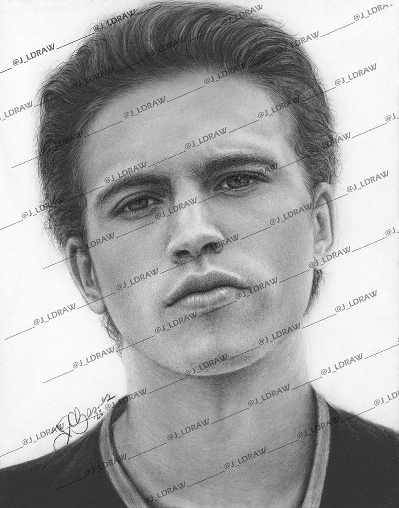 Portrait of Robby Keene Cobra Kai Tanner Buchanan - Etsy