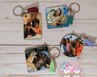 Custom Photo Keychain Double Sided - Etsy