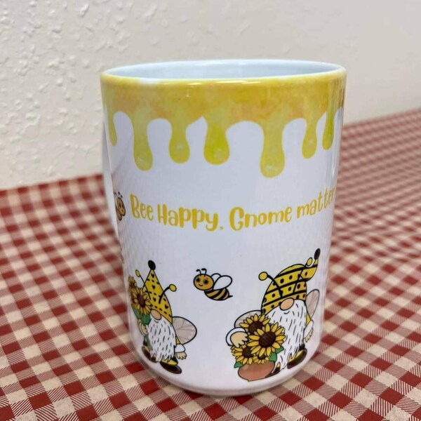 Bee Happy Mug - Etsy
