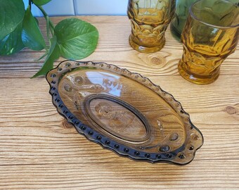 Amber Pickle Dish | Etsy