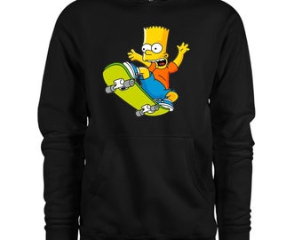 Bart Simpson Hoodie | Etsy