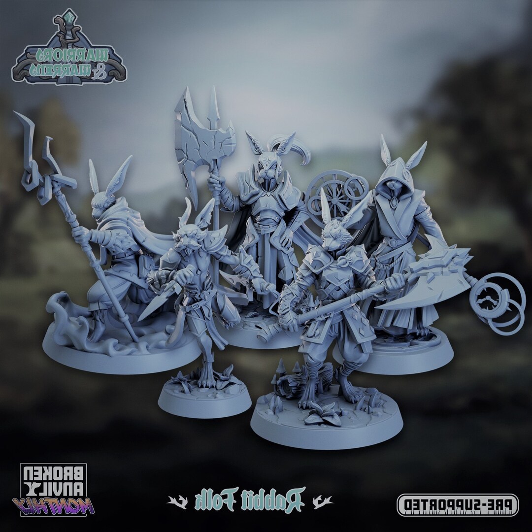 Harengon Miniature 32mm, Rabbit Folk, D&D, the Wild Beyond the ...