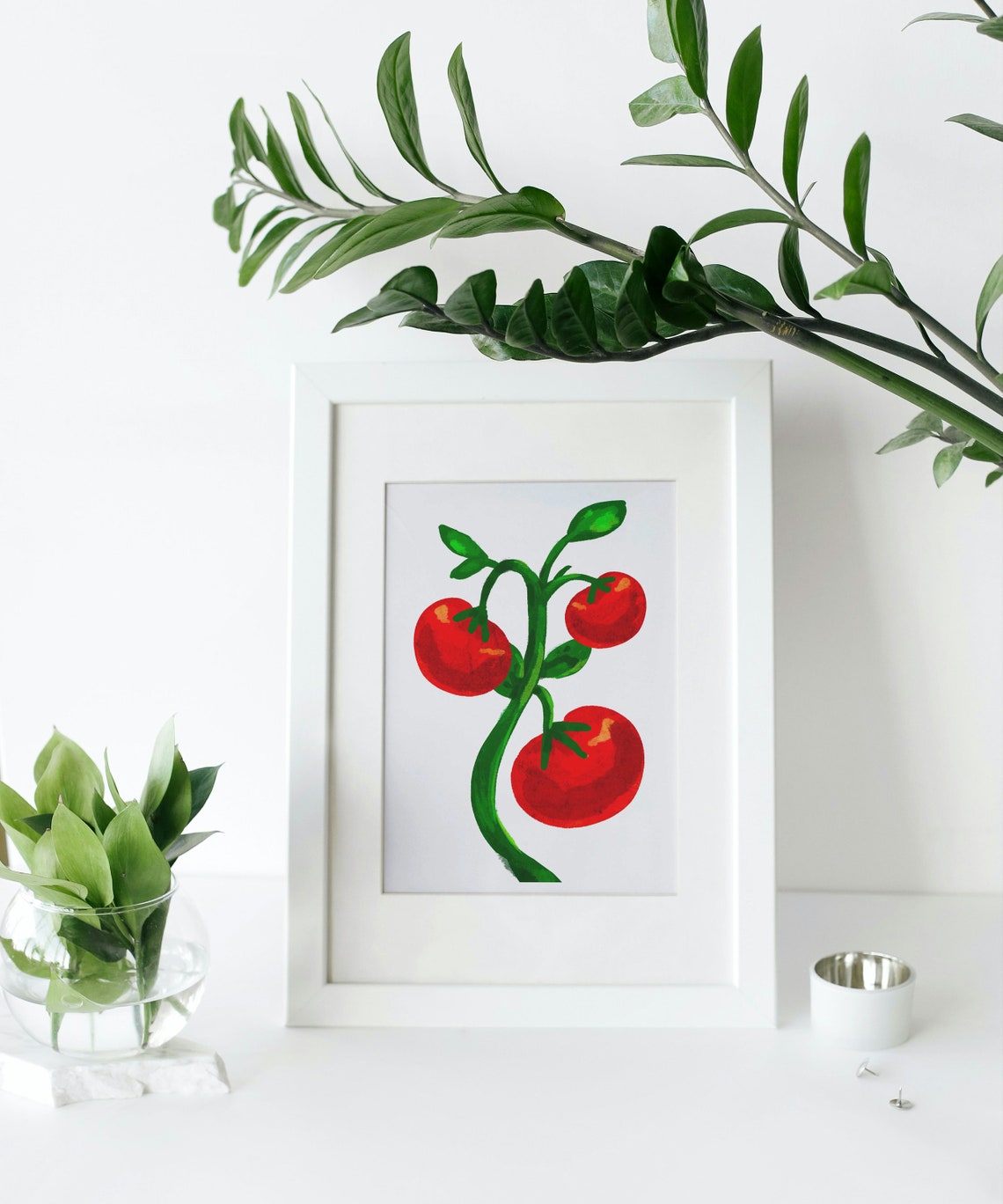 Tomato Plant - Plant Wall Art -vintage Food Art Print, Trendy Tomato ...