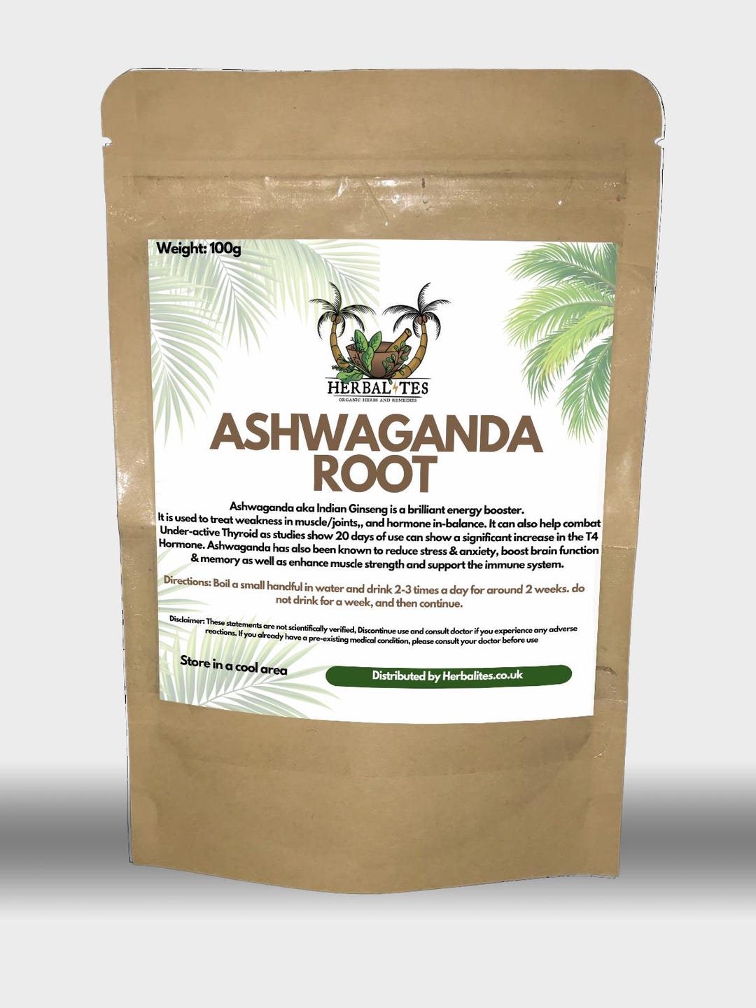 Ashwaganda Root - Indian Ginseng - Natural Organic Herb - 100g - Etsy