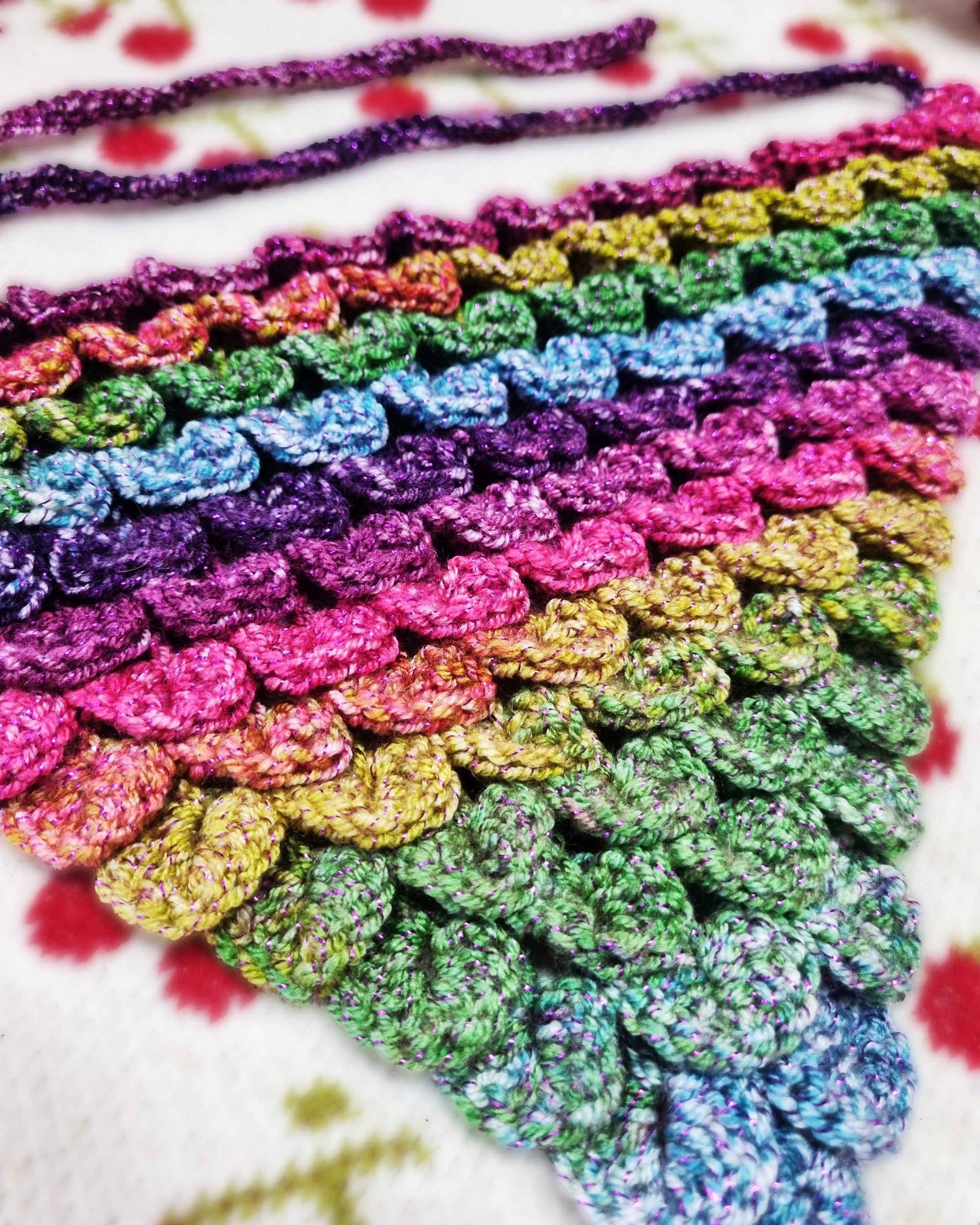 Dragon Scale Bandana Crochet Pattern – Crocodile Stitch Design (digital ...