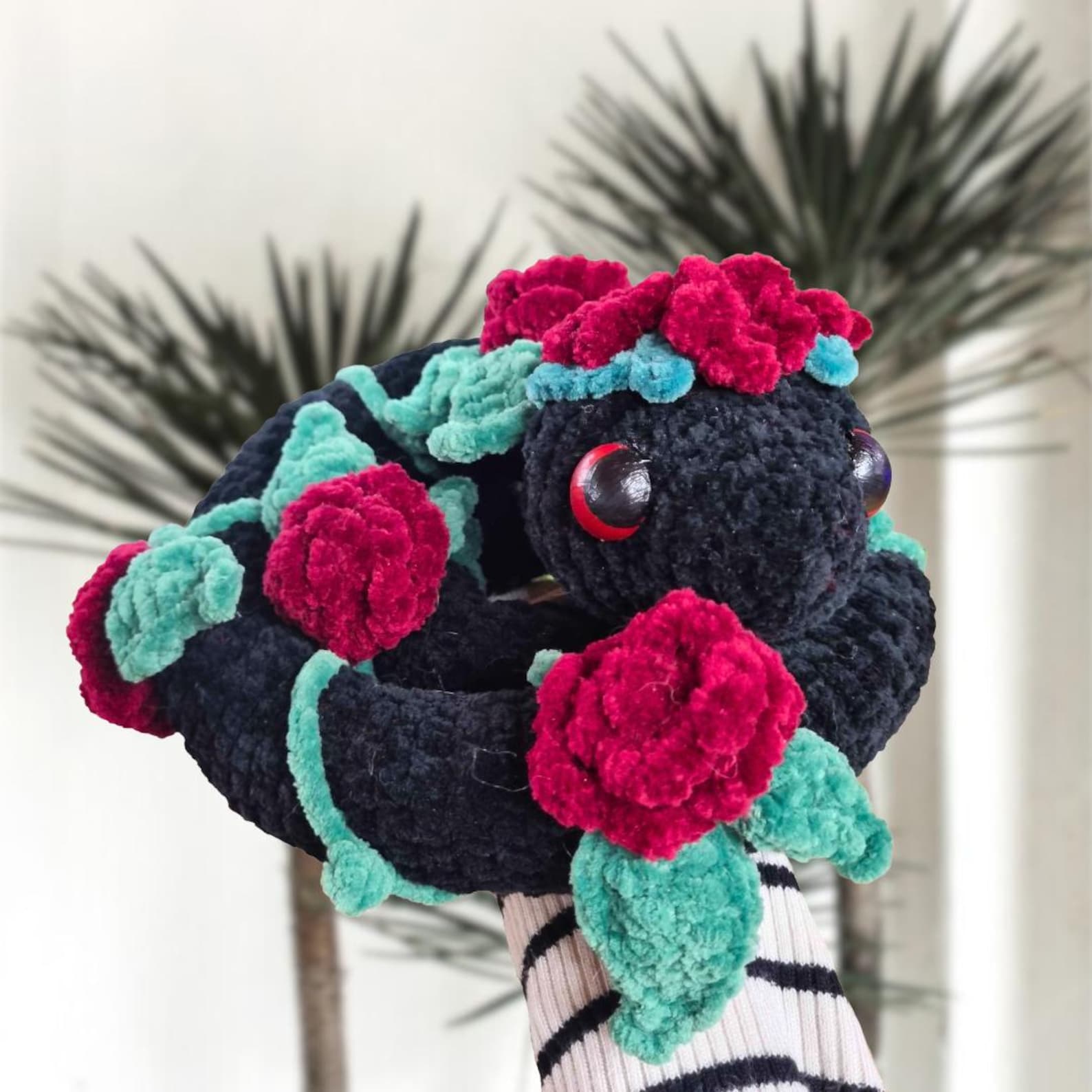 Rose Snake Crochet Pattern – Flower Plush, Valentines Gift (digital PDF ...