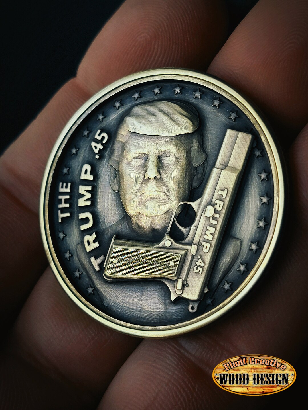 The Trump .45 Challenge Coin (brass) - Etsy