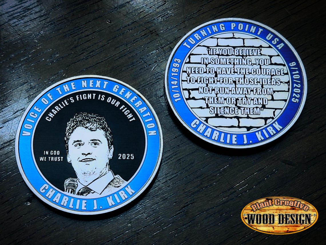 Charlie Kirk Challenge Coin - Memorial - Etsy