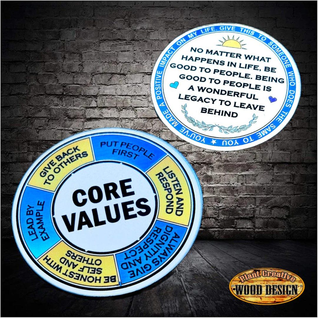 Kindness "core Values" Challenge Coin - Etsy