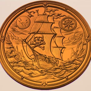 Pirate Ship 3d Laser Engraving Files - Etsy