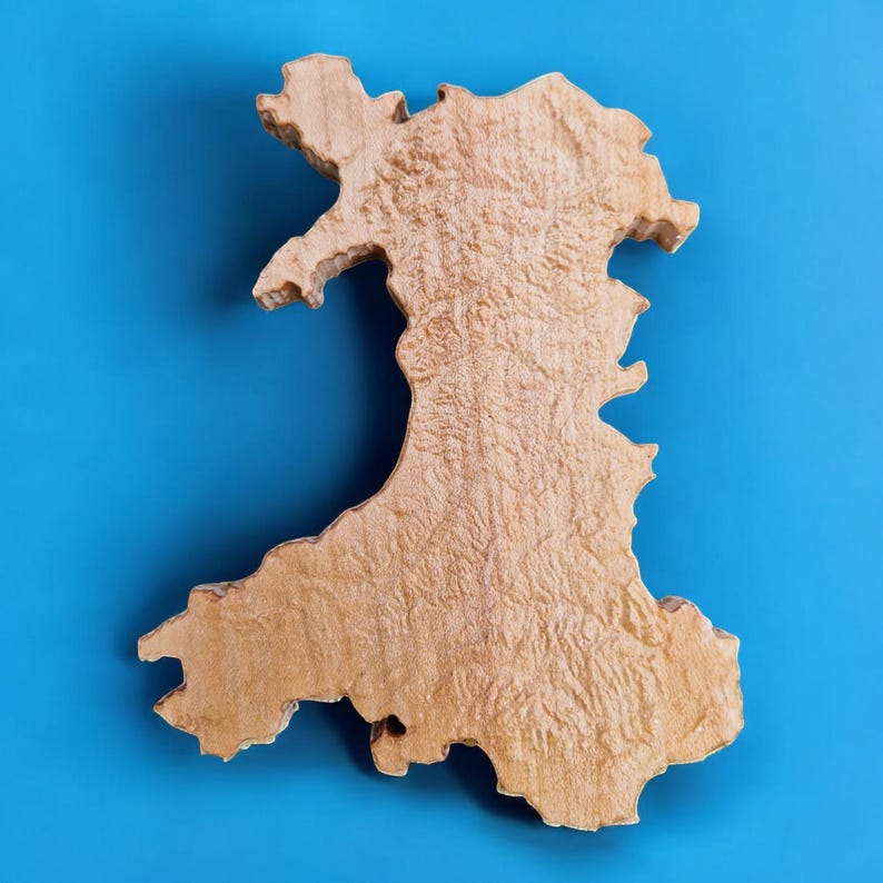 Wood Carving Picture "welsh Map" - Etsy UK