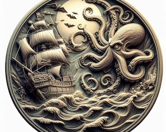 Pirate Ship 3d Laser Engraving Files - Etsy