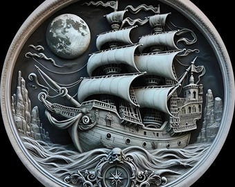 Pirate Ship 3d Laser Engraving Files - Etsy