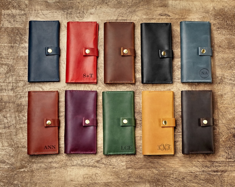 Personalized Leather Wallet, Handmade Wallet, Women's Large Wallet ...