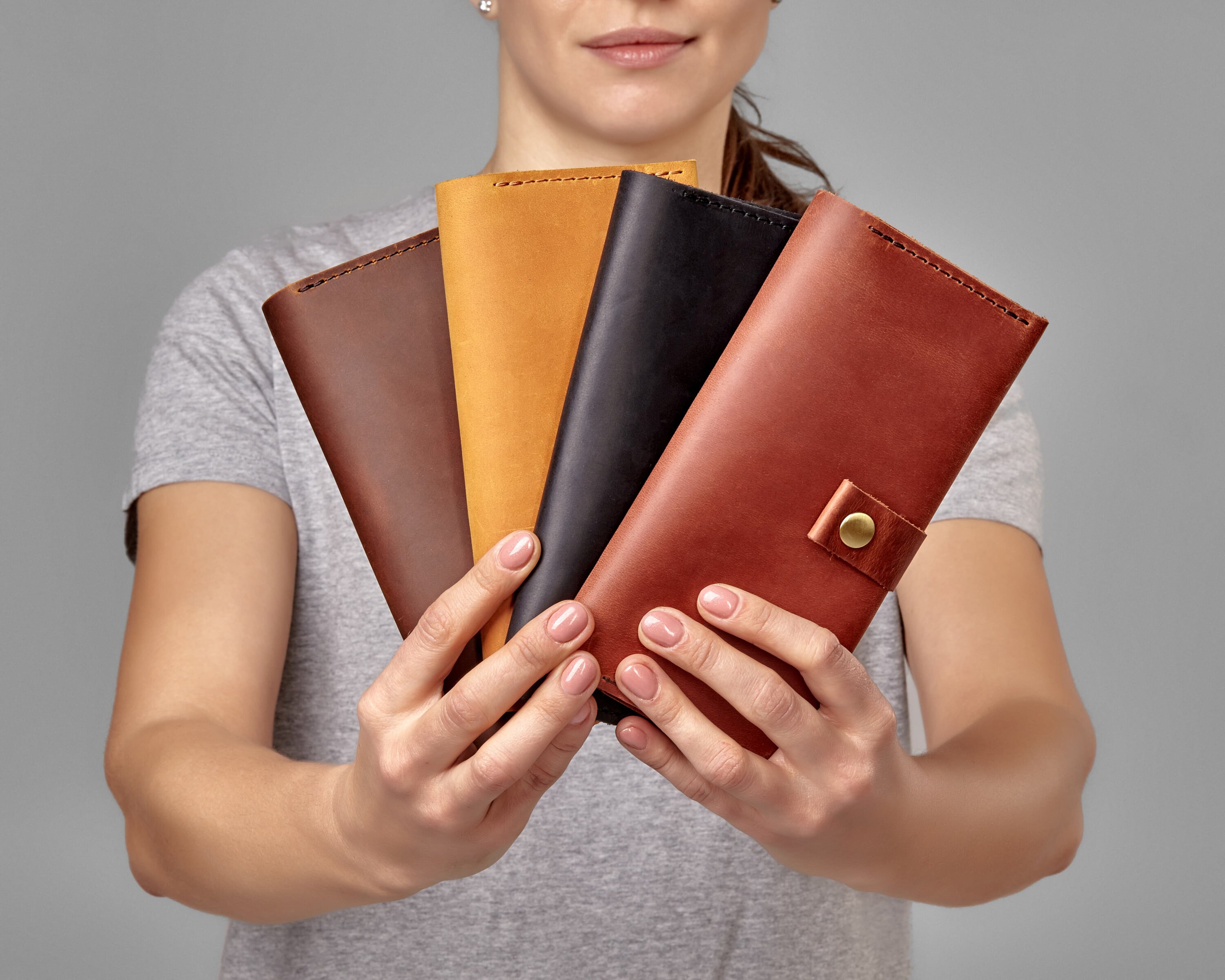 Personalized Leather Wallet, Handmade Wallet, Women's Large Wallet ...