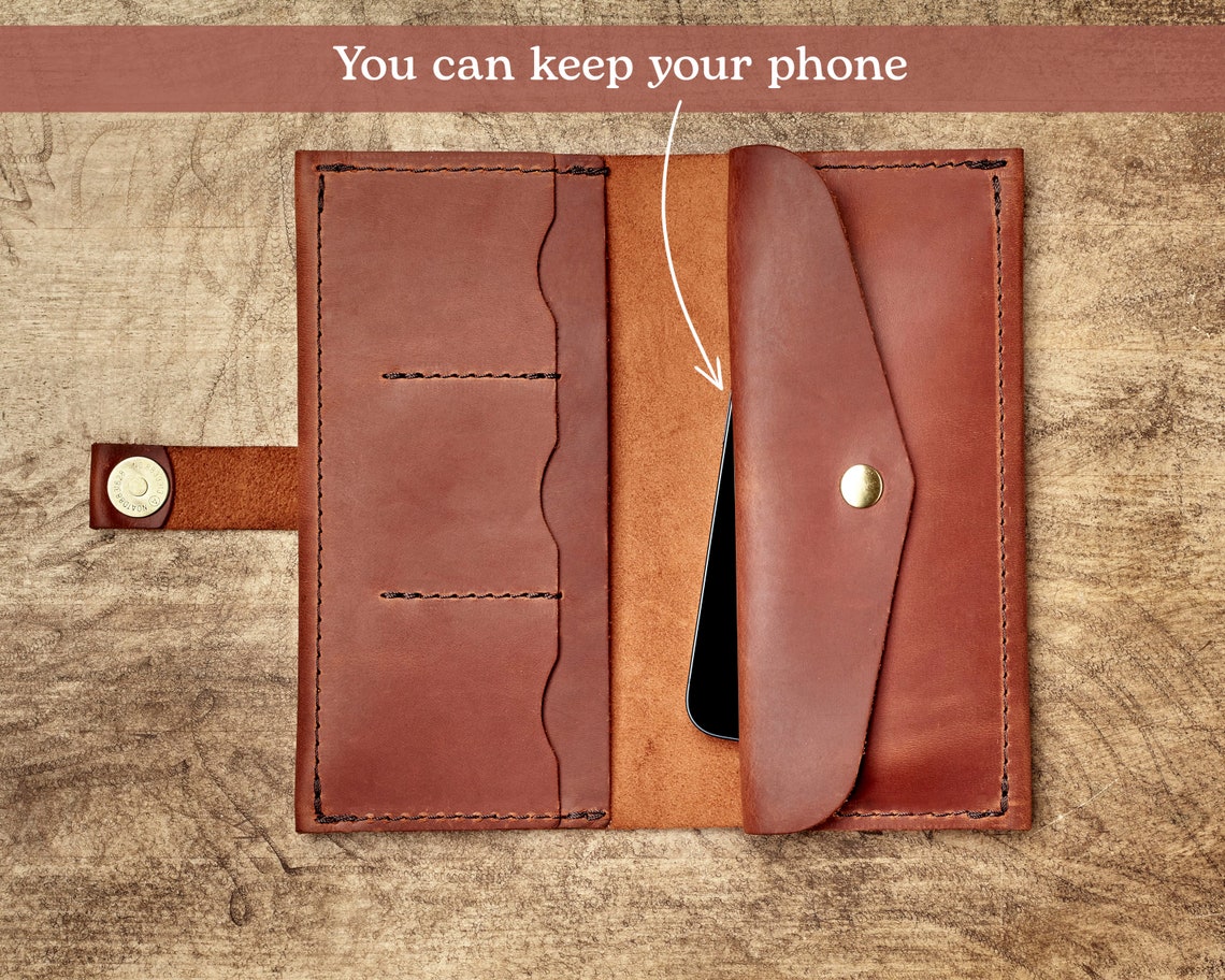 Personalized Leather Wallet, Handmade Wallet, Women's Large Wallet ...