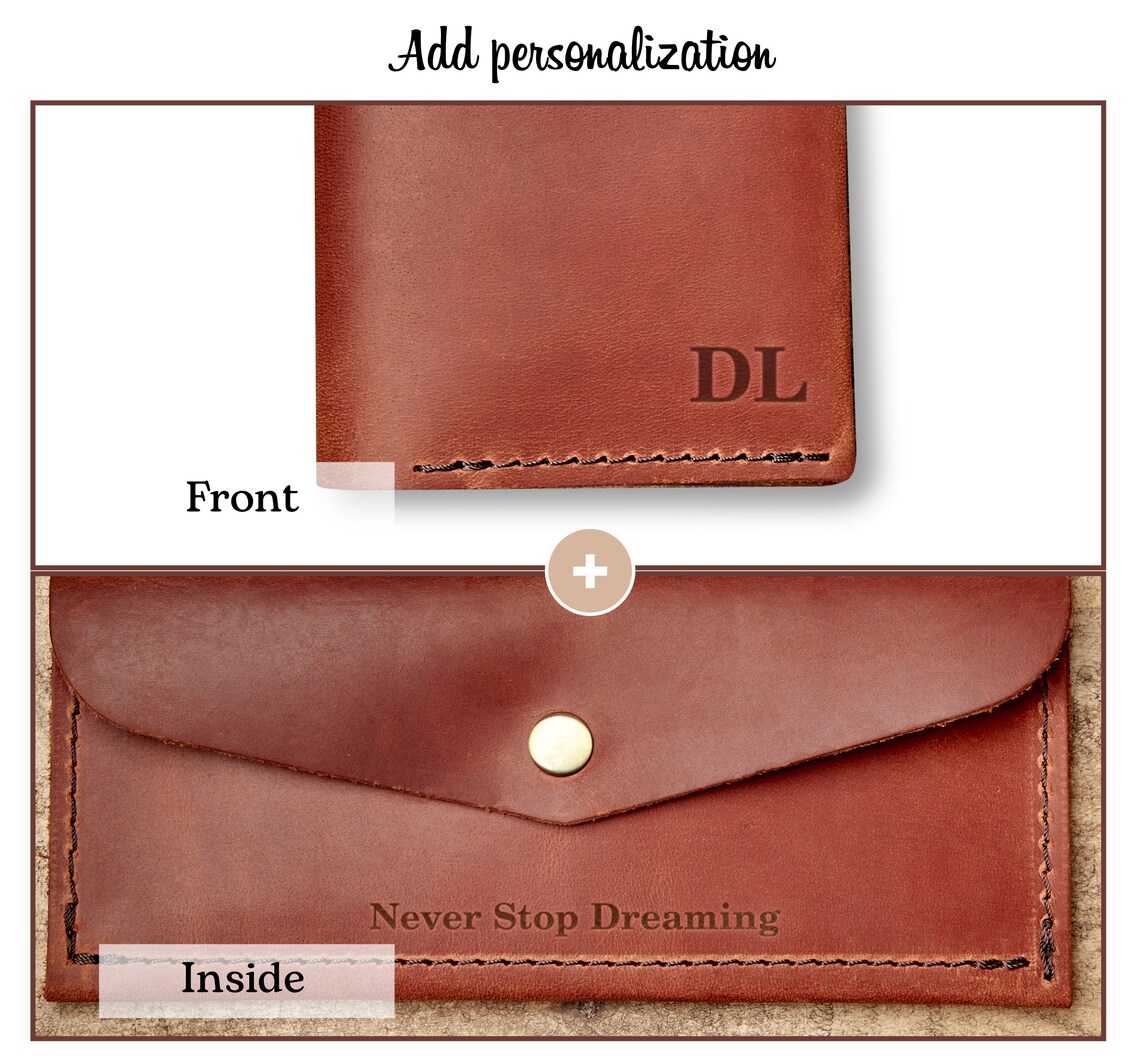 Personalized Leather Wallet, Handmade Wallet, Women's Large Wallet ...
