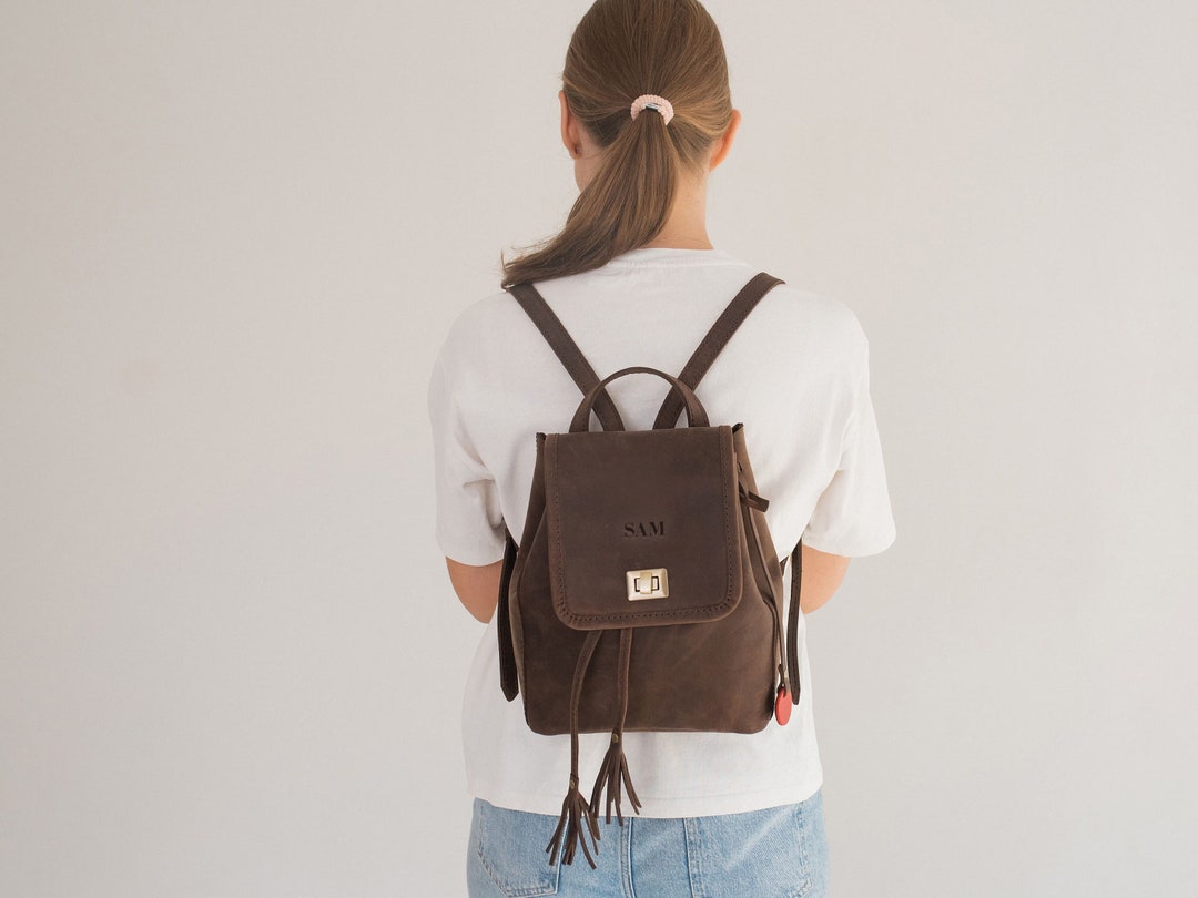 Everyday Mini Leather Backpack Purse for Women Small Backpack - Etsy
