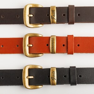 Custom Leather Women's Belt, Secret Message Gift, Engraved Leather Belt ...