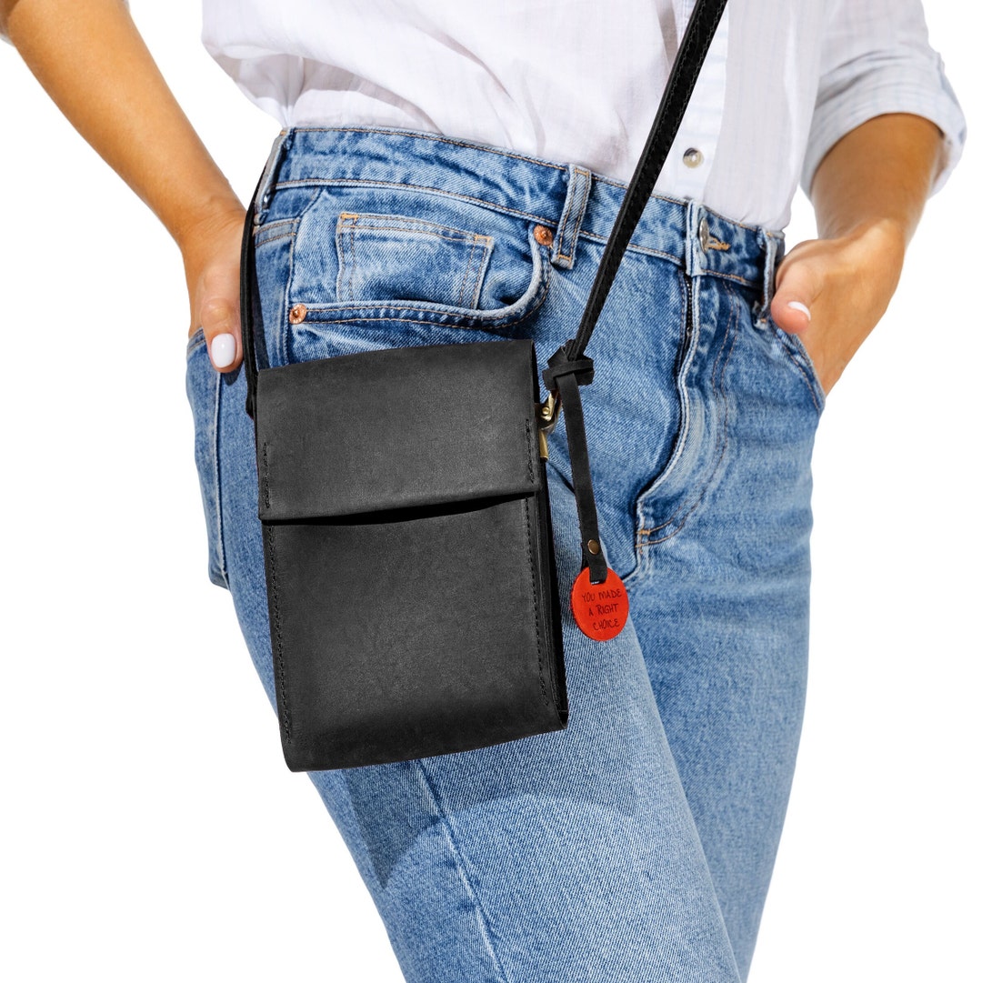 Leather iPhone 12 13 Case Bag, Wallet With Card Pocket, Gift for Her ...