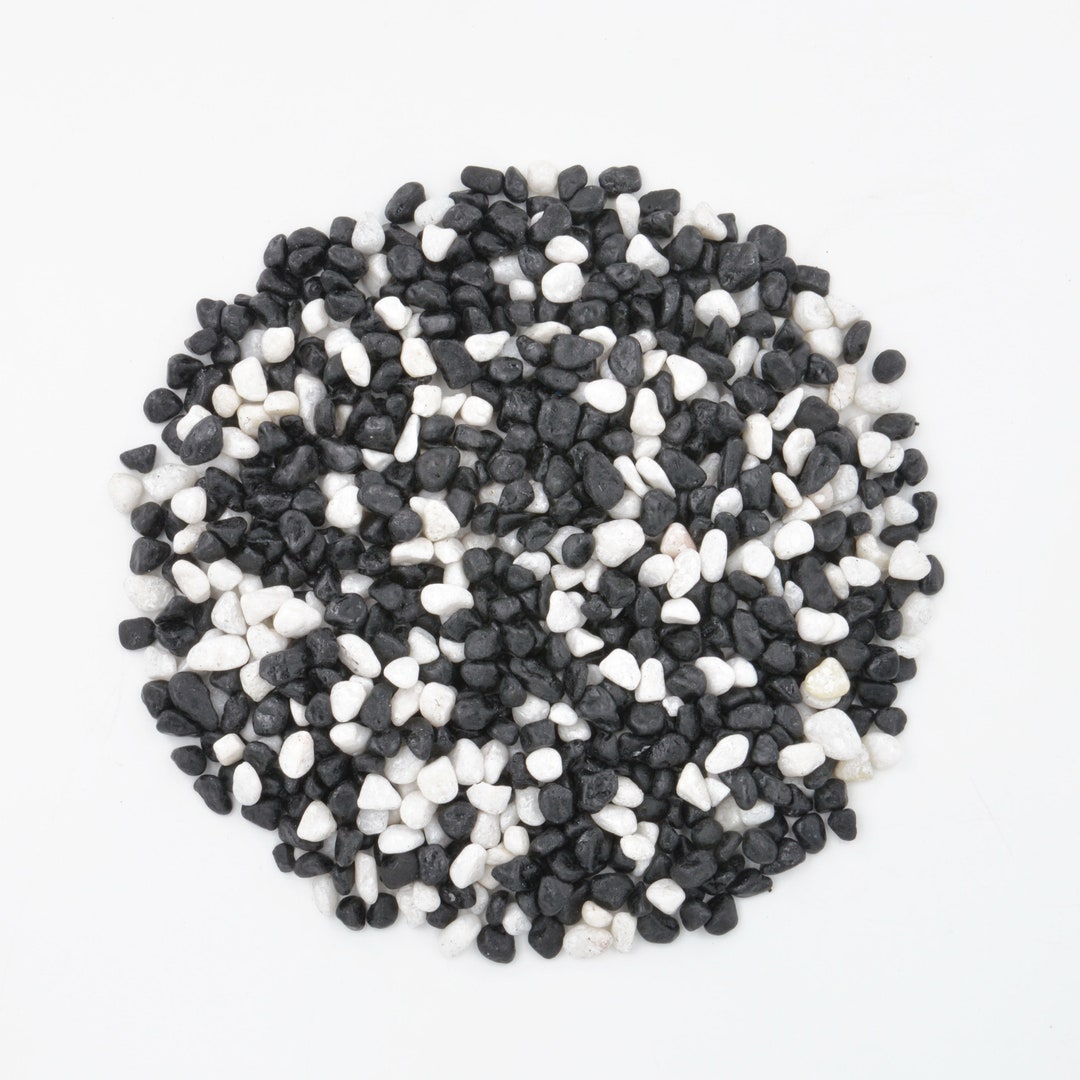 5-pound Small Black & White River Rocks Filler for Home Decor Floral ...