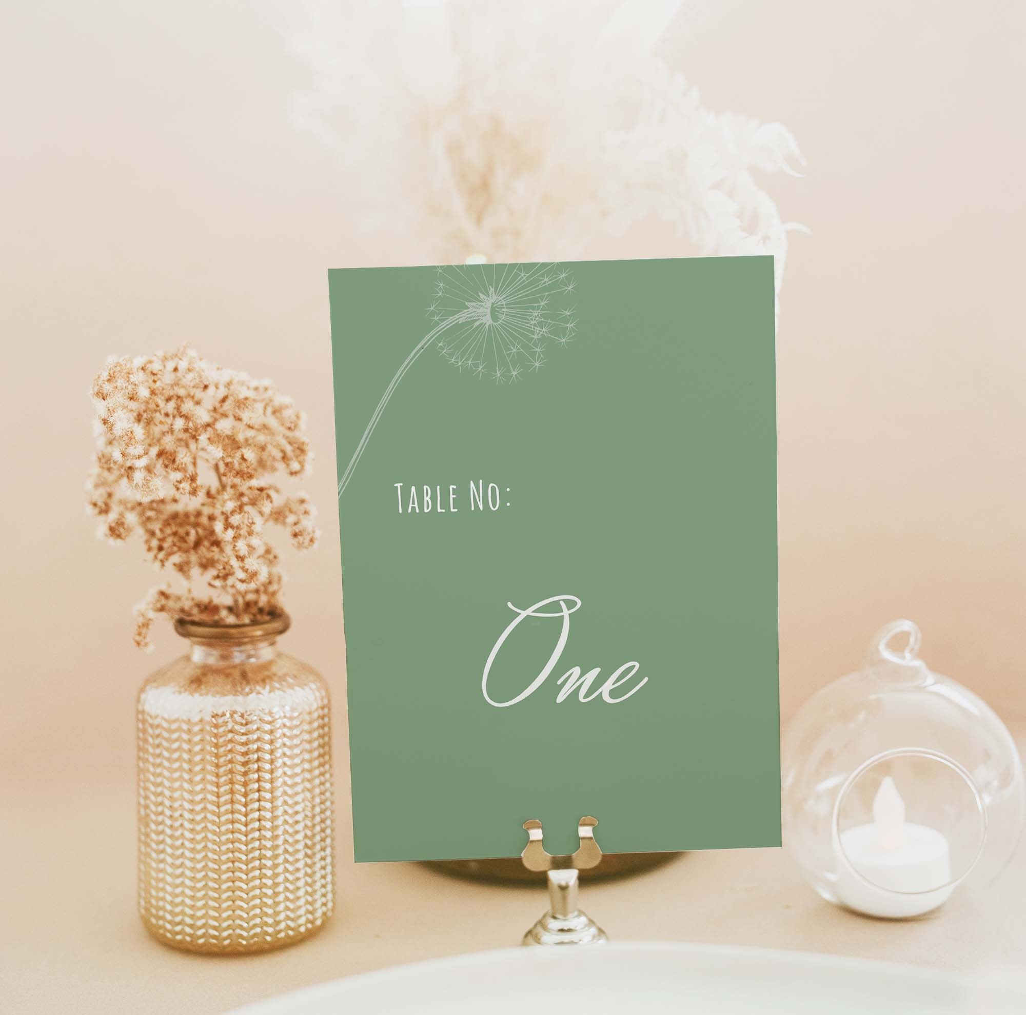 Sage Green Wedding Table Numbers Template Printable Green Wedding Table ...