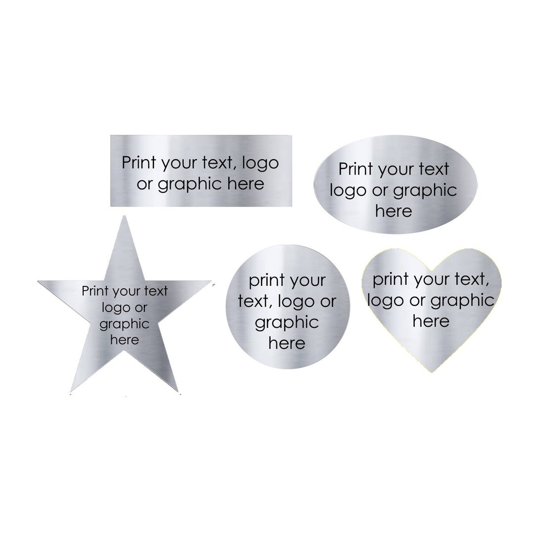 Custom Silver Foil Stickers: Personalized Metallic Labels - Etsy