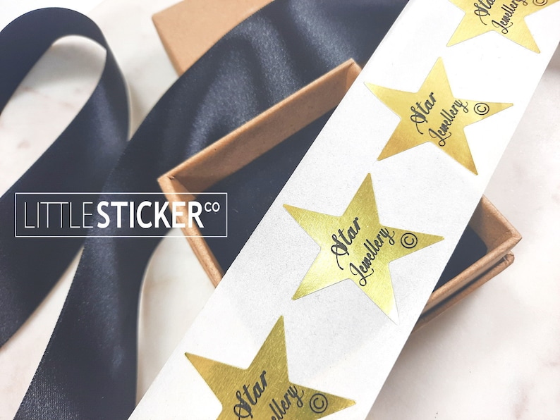 Custom Gold Foil Stickers: Personalized Metallic Labels, Various Shapes ...