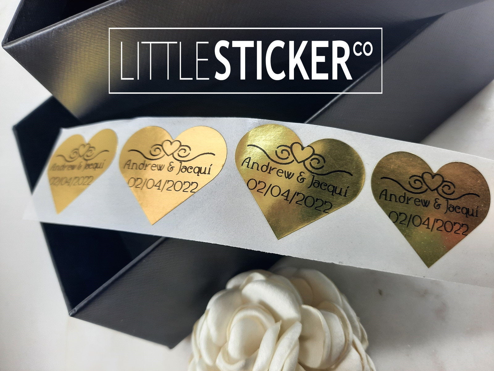 Custom Gold Foil Stickers: Personalized Metallic Labels, Various Shapes ...