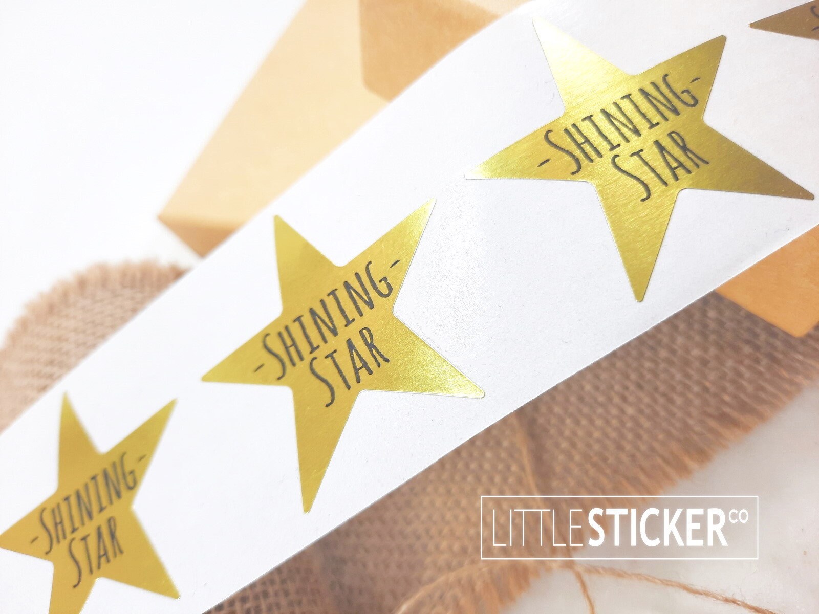 Gold Custom Stickers X25-300 Metallic Gold Personalised Stickers Gold ...