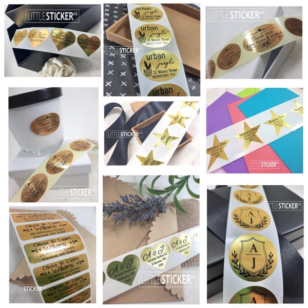 Gold Foil Stickers - Etsy