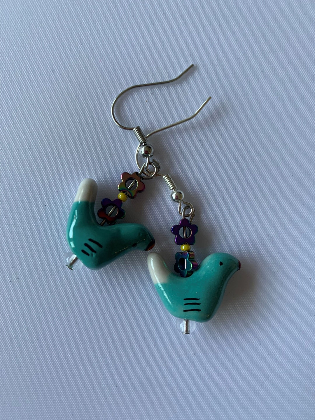Blue Bird Earrings - Etsy