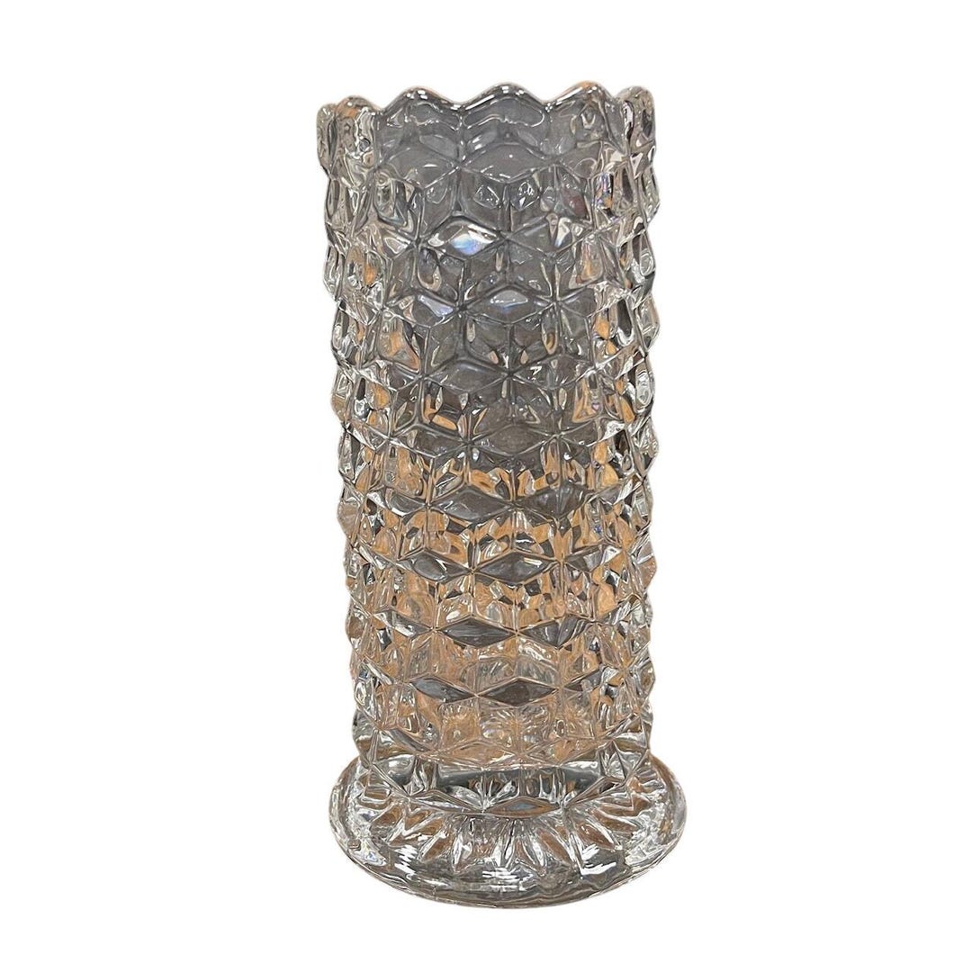 Vintage Fostoria American Cube Pattern Deco Glass Vase. - Etsy