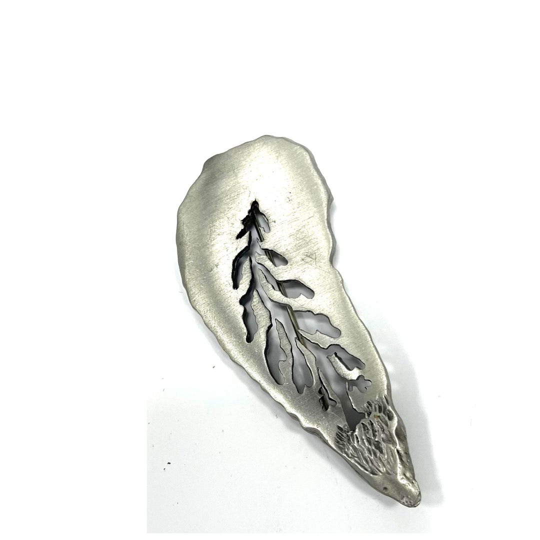 Michael Chartier Signed Pewter Leaf Brooch/pin. WA282 - Etsy