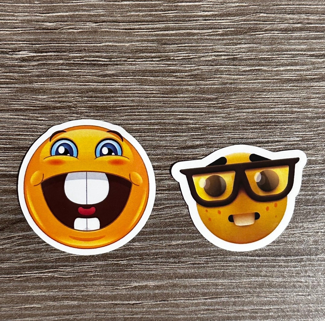 2 PACK Goofy Ass Emojis Laughing and Nerd Big Teeth Android - Etsy