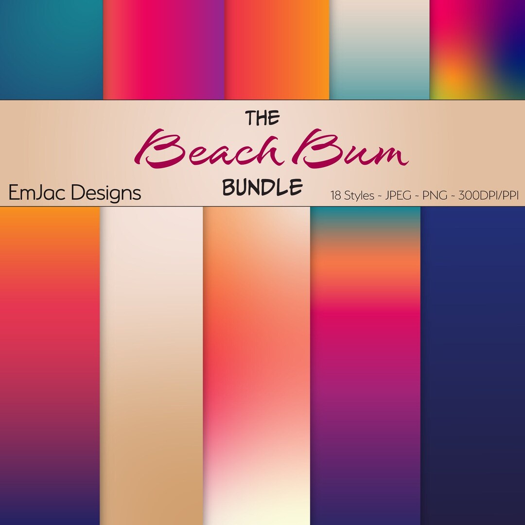 Digital Paper, Art Prints and Downloads, Colorful Gradients ...