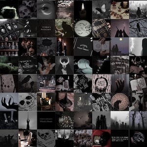 80 PCS | Dark Grunge Witch Collage Kit | Dark Spooky Aesthetic | Horror ...