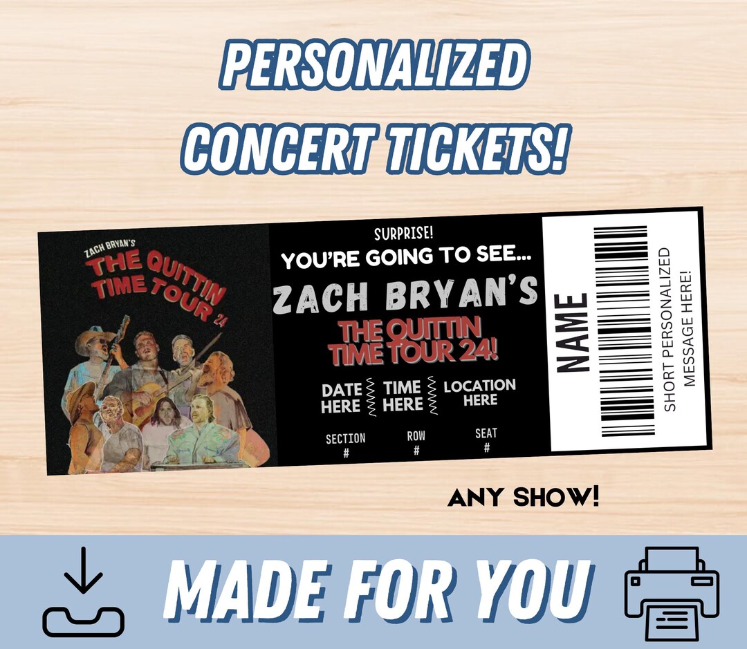 PERSONALIZED FOR YOU Concert Ticket | Custom Concert Ticket | Printable ...