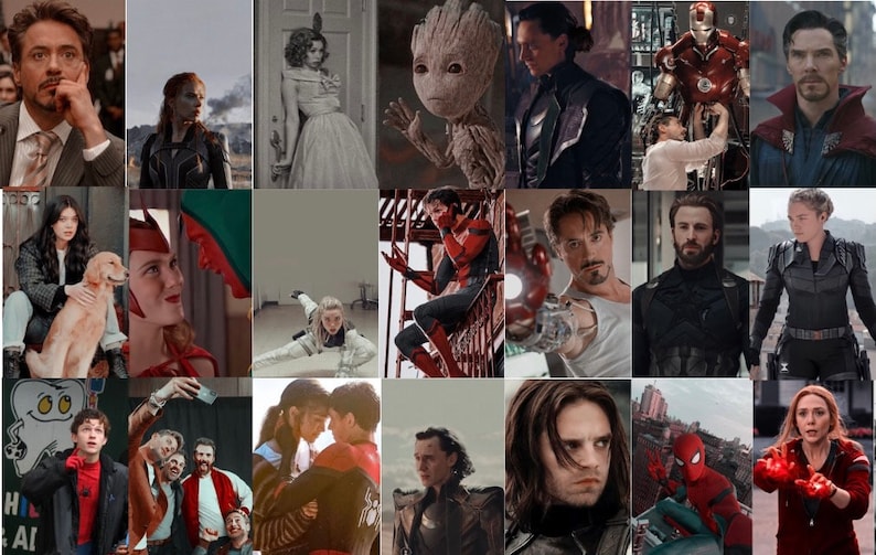100 PCS Avengers Wall Collage Kit | Marvel Aesthetic Photo Collage ...