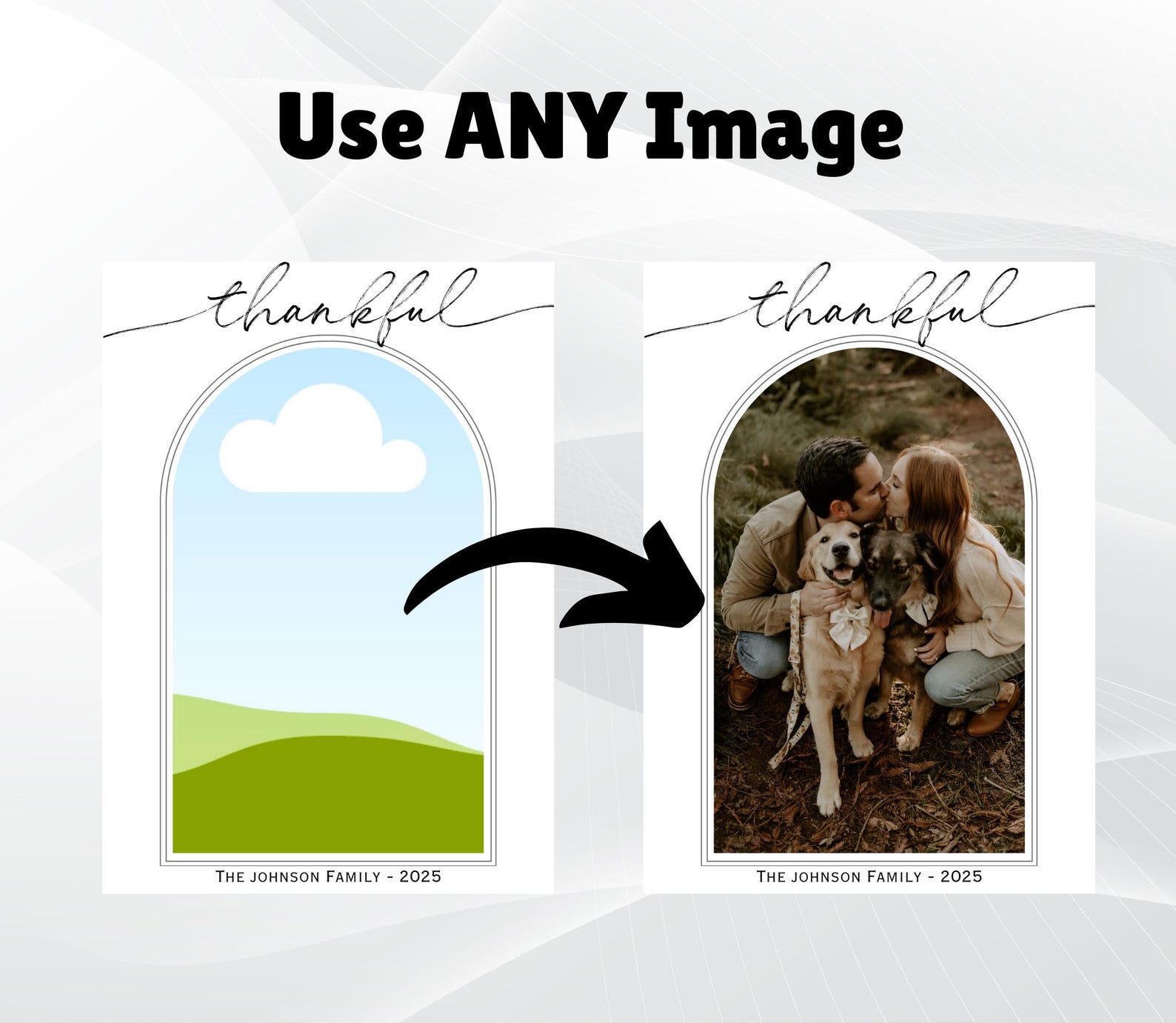 INSTANT EDITABLE Thanksgiving Photo Holiday Card Template | Editable ...