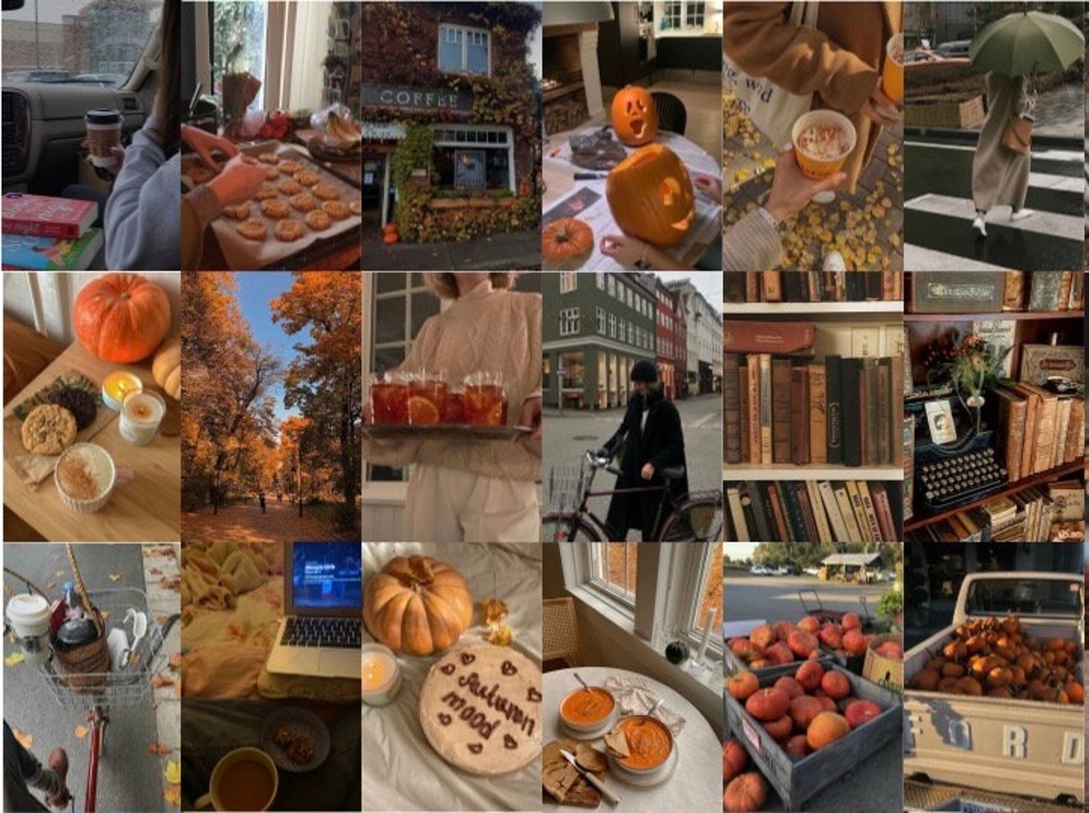 60 PCS | Fall/autumn Collage Kit | Halloween Pumpkin Collage | Fall ...